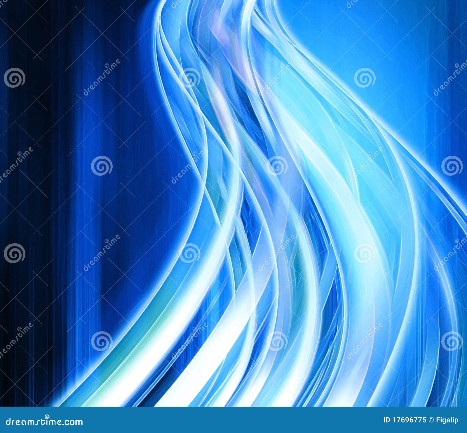 Abstract blue falling wave stock illustration. Illustration of curve ...