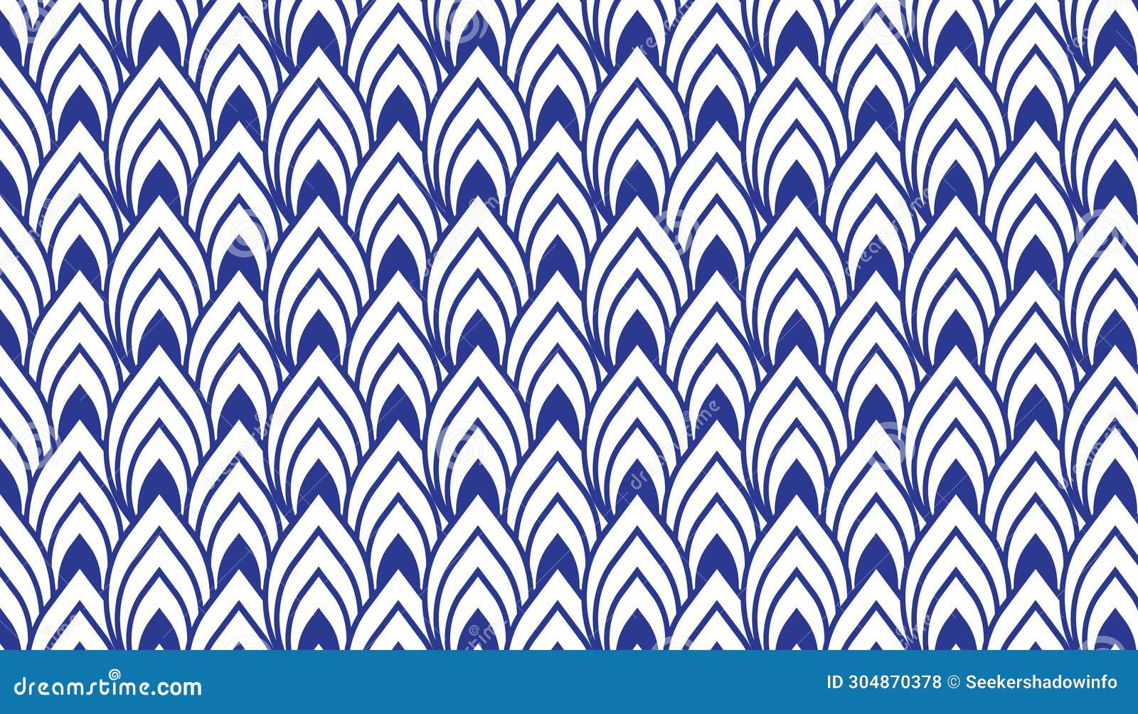 Abstract Blue Feather Pattern Background. Ink Line Style. Japanese ...