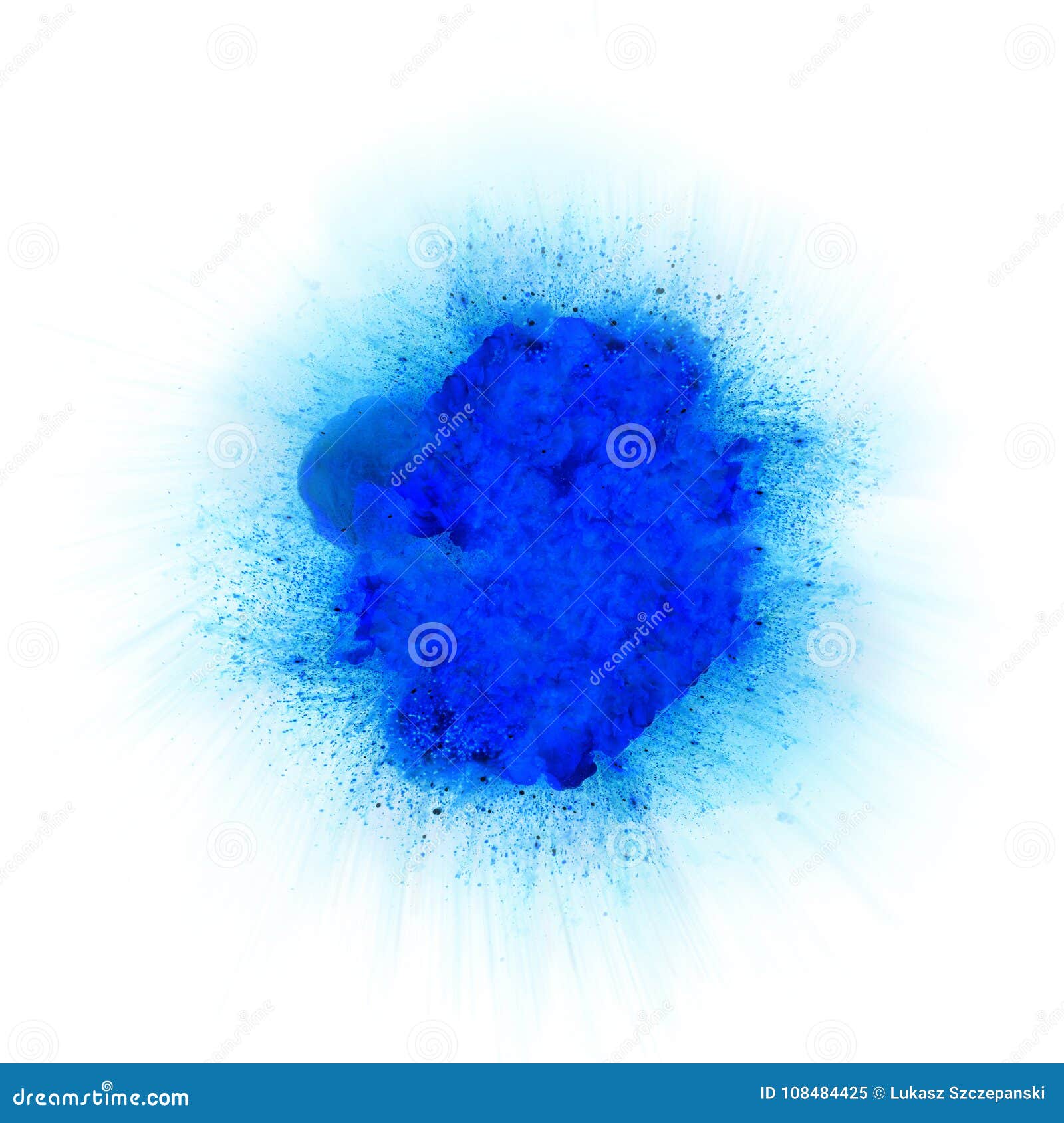 Abstract Blue Fire Explosion with Sparks Stock Illustration ...
