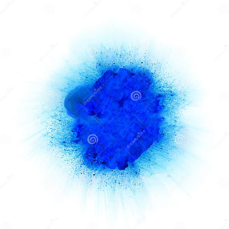 Abstract Blue Fire Explosion with Sparks Stock Illustration ...