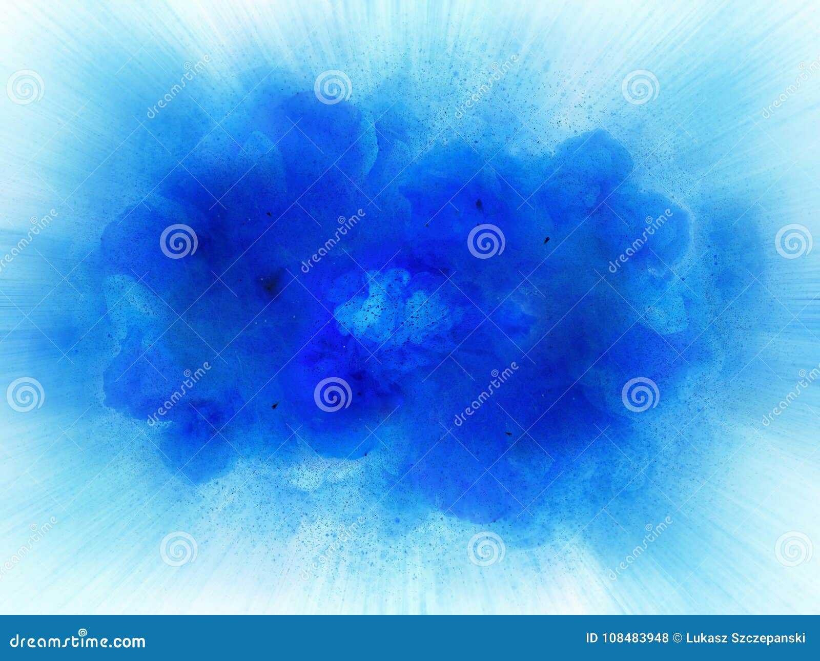 Abstract Blue Fire Explosion with Sparks Stock Illustration ...