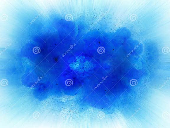 Abstract Blue Fire Explosion with Sparks Stock Illustration ...