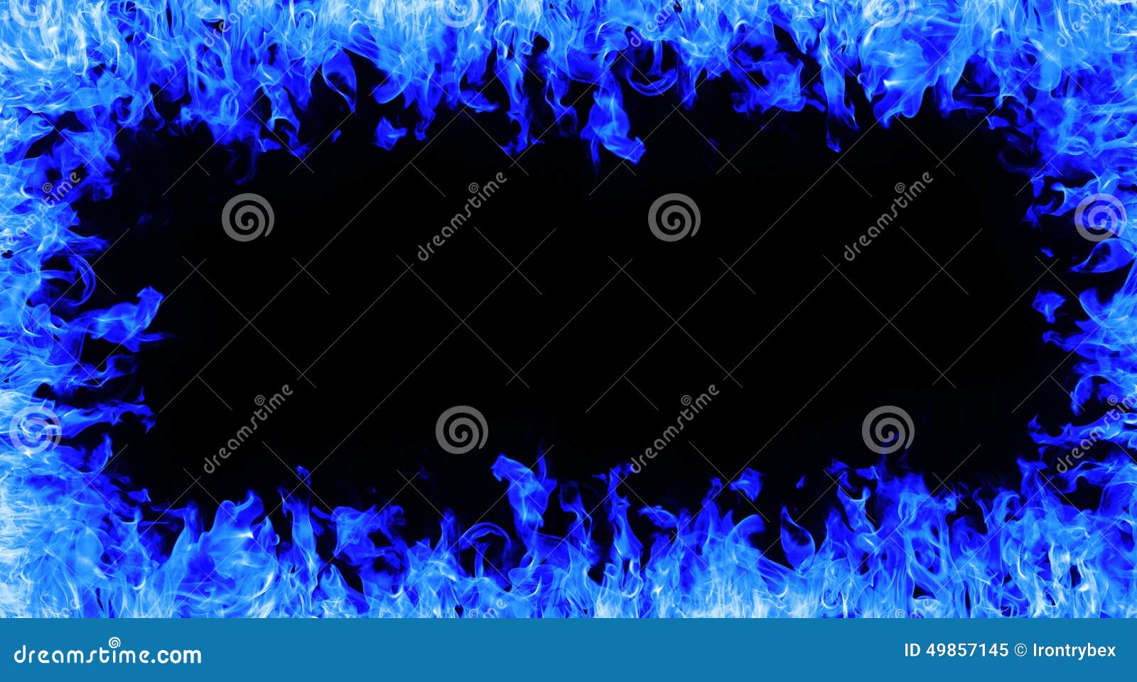 Abstract blue fire frame stock image. Image of element - 49857145