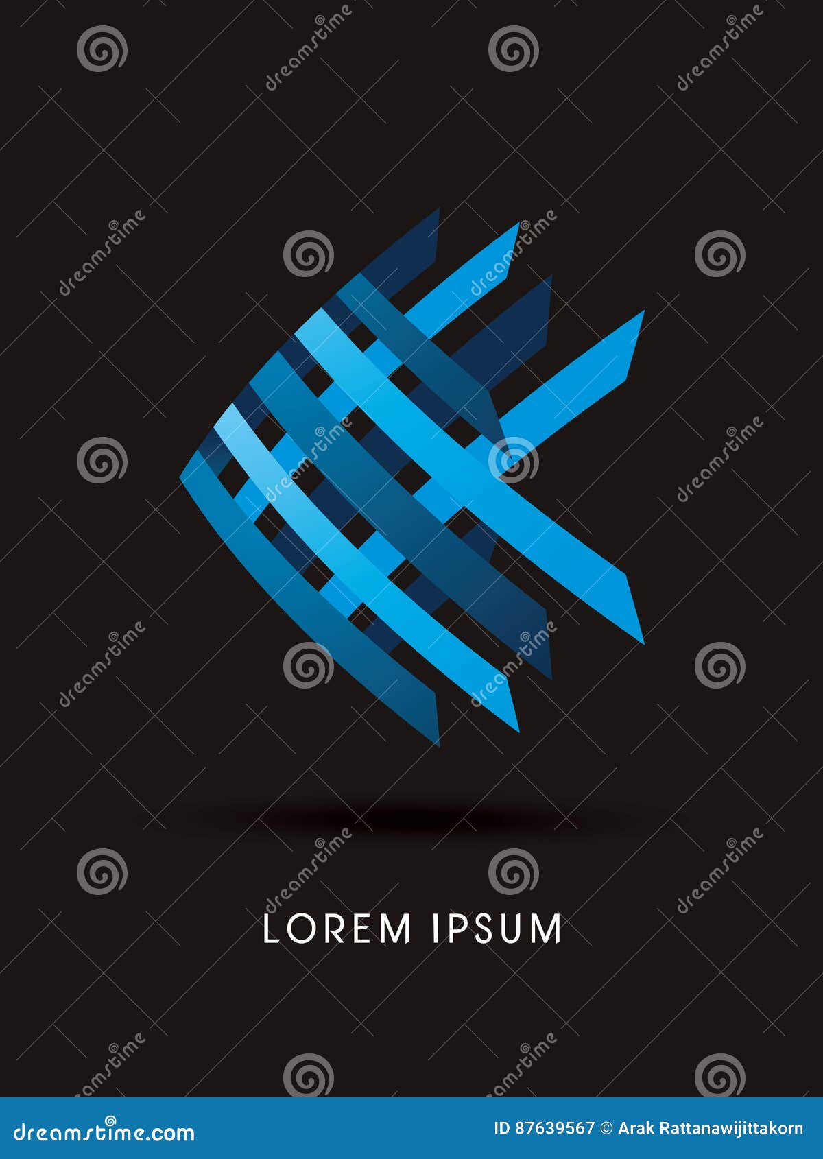 Abstract Blue Fish stock vector. Illustration of natural - 87639567