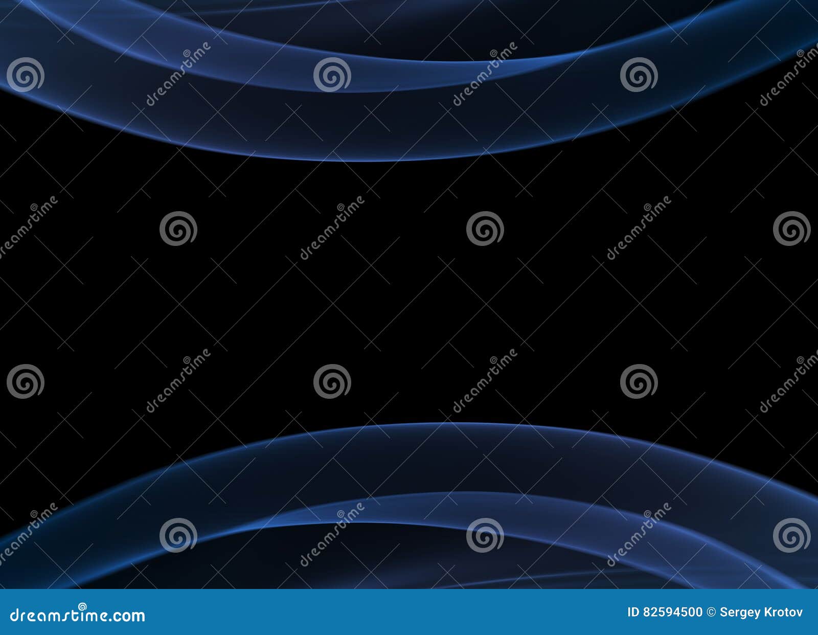 Abstract Blue Flame Smoke Frame Over Black Background with Copyspace ...