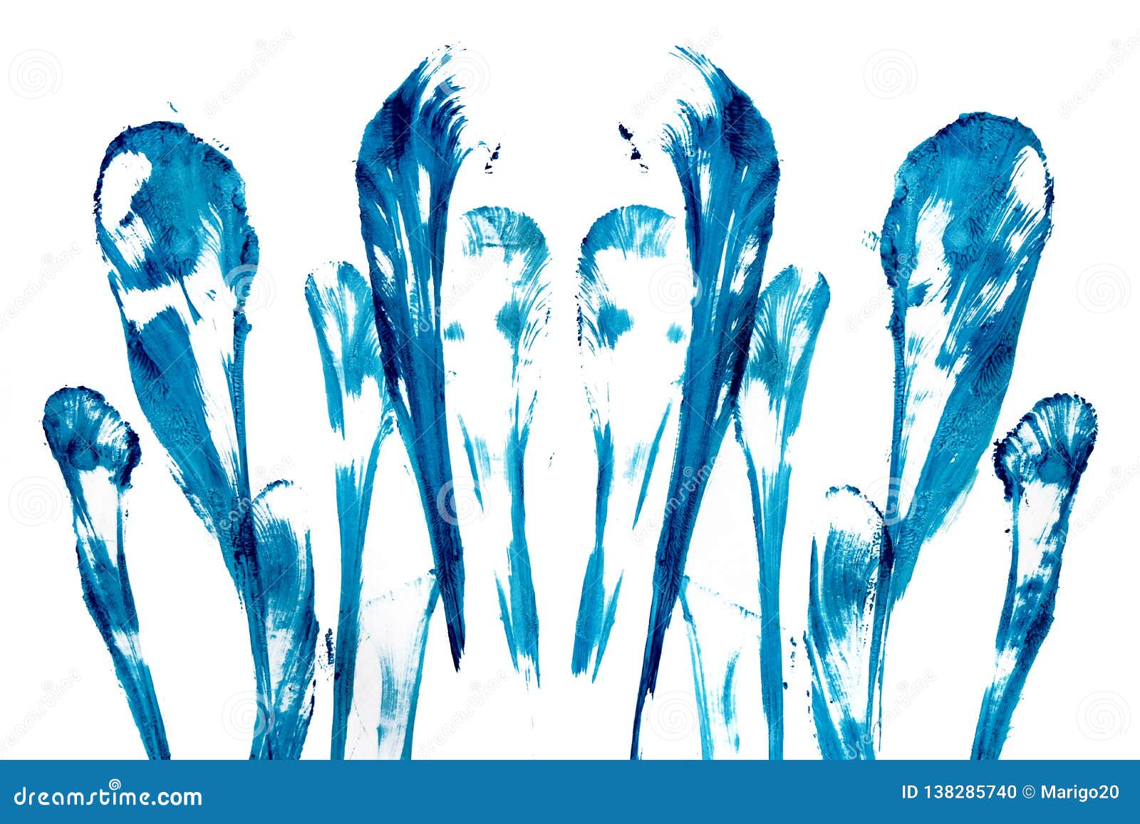 Abstract blue flashes stock illustration. Illustration of gouache ...