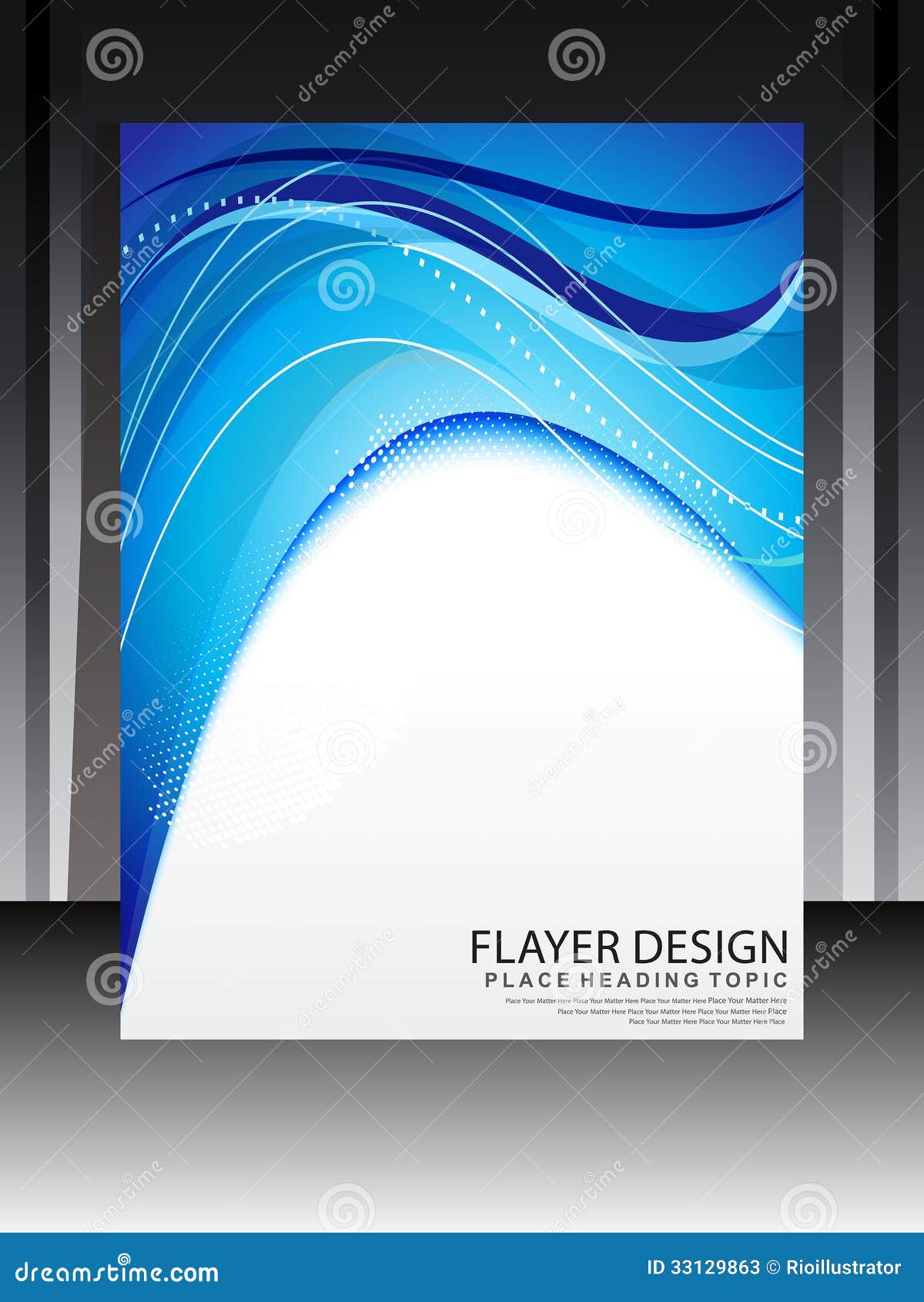Abstract Blue Flayer Design Stock Vector - Illustration of stylish ...