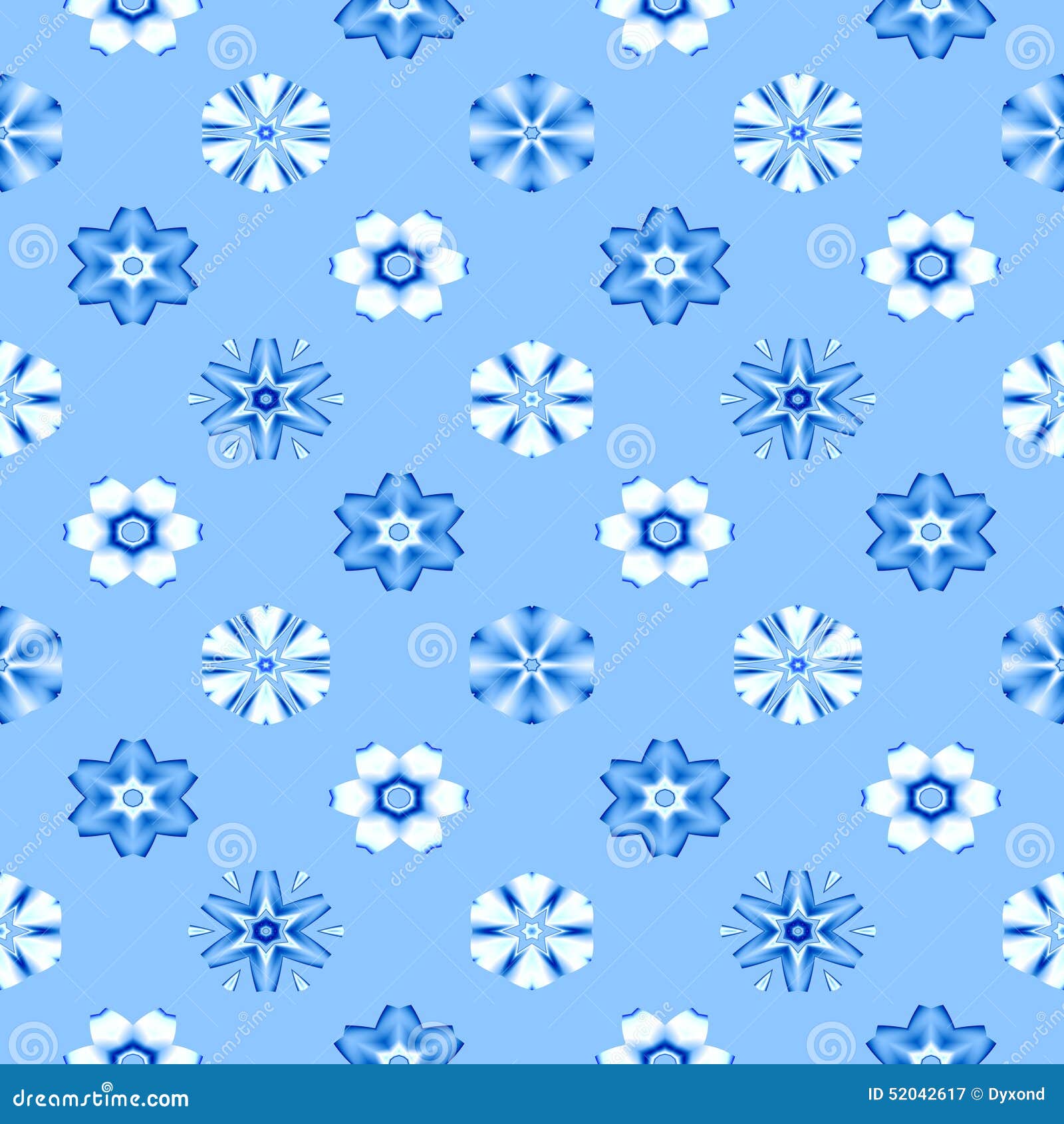 Abstract Blue Floral Pattern. Texture Background Stock Illustration ...