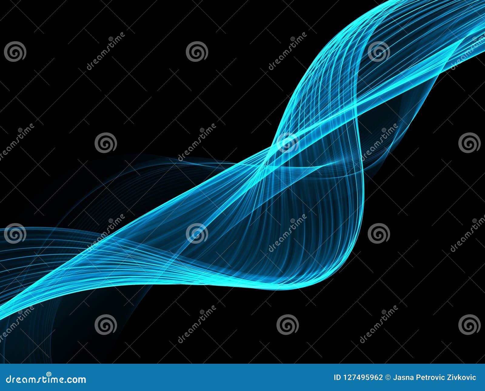 Abstract Blue Flow Background Stock Illustration - Illustration of ...