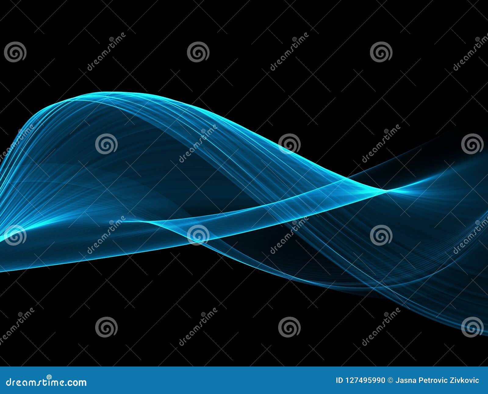 Abstract Blue Flow Background Stock Illustration - Illustration of ...