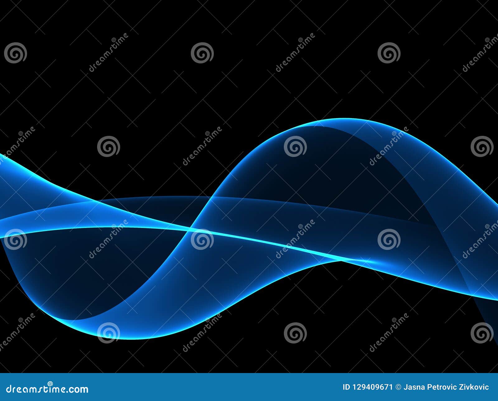 Abstract Blue Flow Wave Background Stock Illustration - Illustration of ...