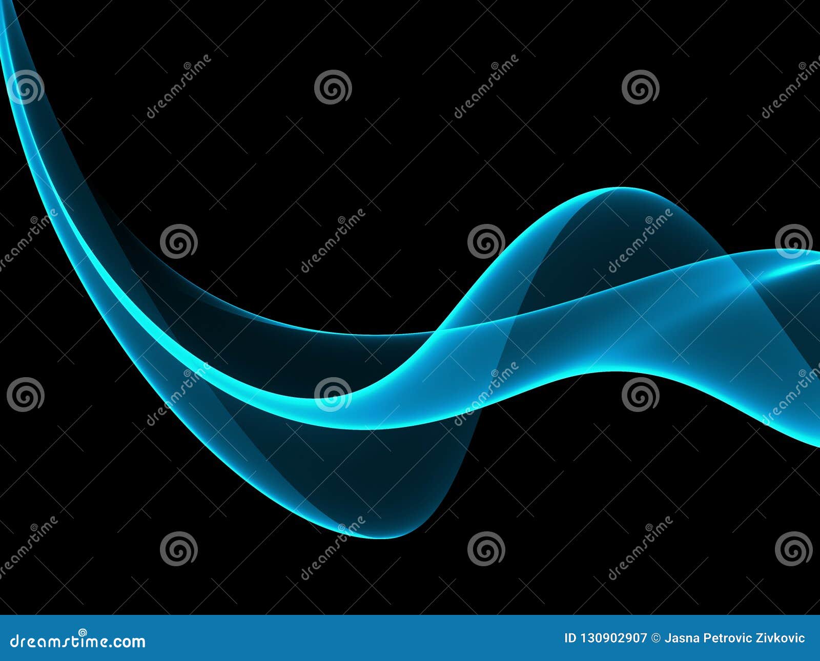 Abstract Blue Flow Wave Background Stock Illustration - Illustration of ...