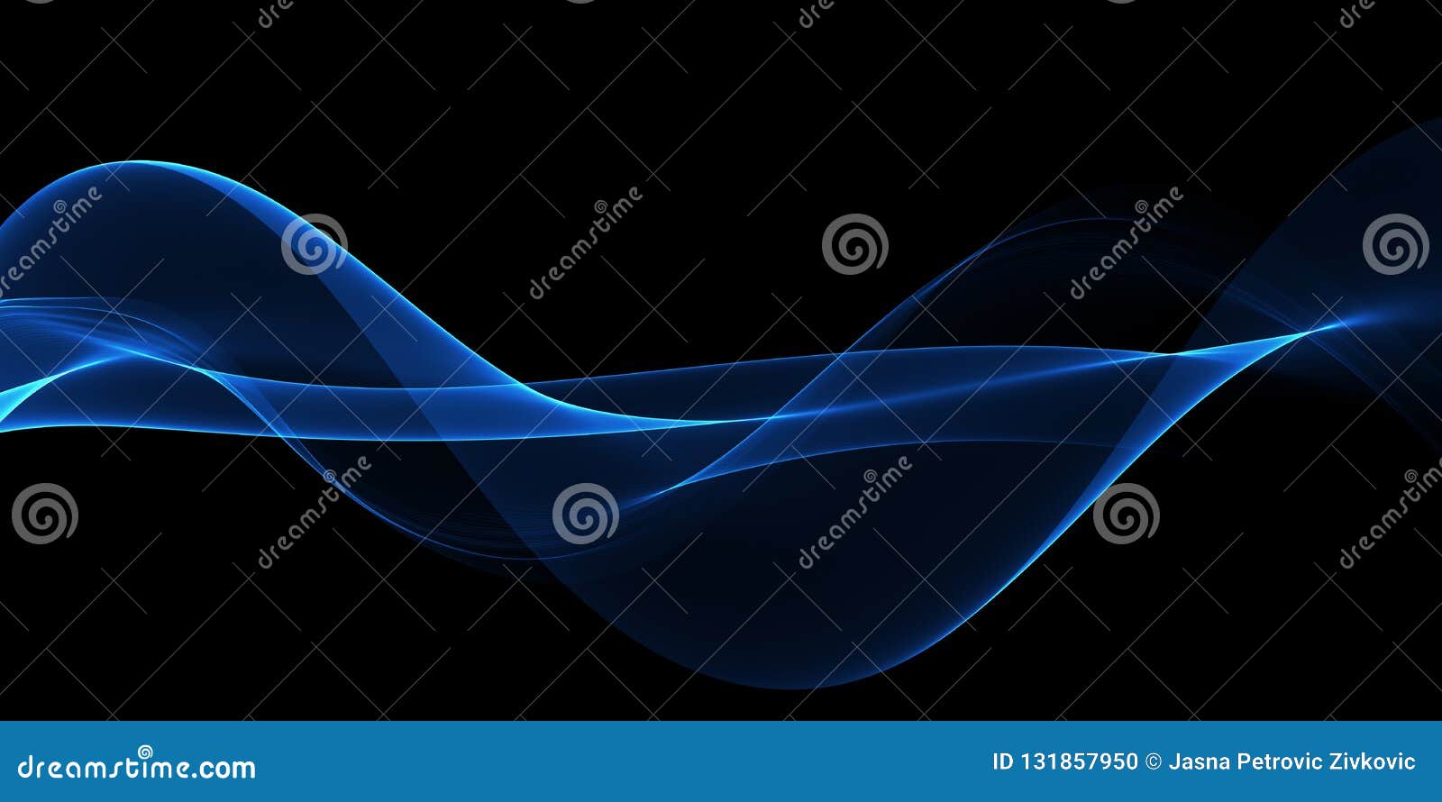 Abstract Blue Flow Wave Background Stock Illustration - Illustration of ...