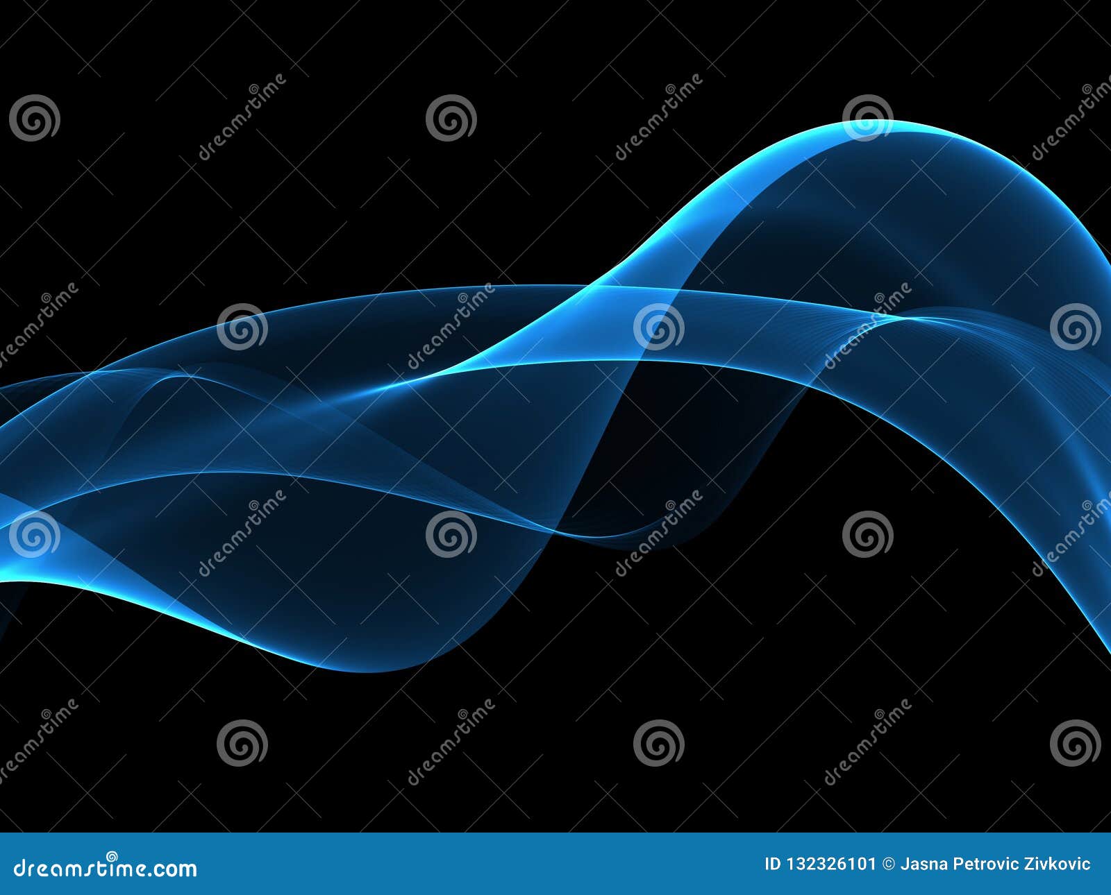 Abstract Blue Flow Wave Background Stock Illustration - Illustration of ...