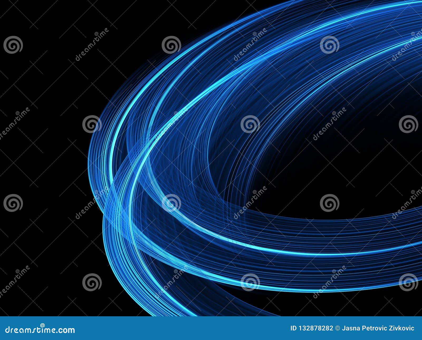 Abstract Blue Flow Wave Background Stock Illustration - Illustration of ...