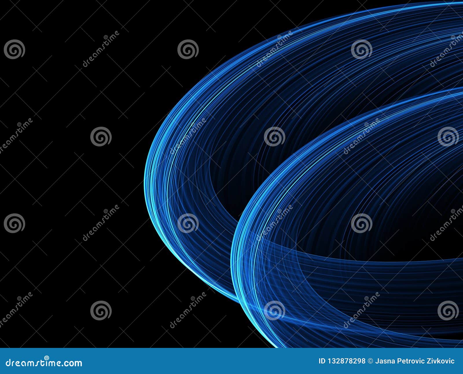 Abstract Blue Flow Wave Background Stock Illustration - Illustration of ...