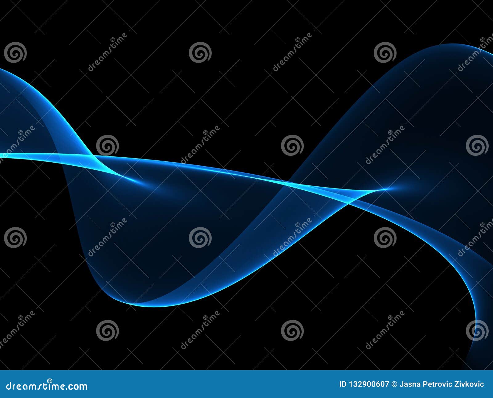 Abstract Blue Flow Wave Background Stock Illustration - Illustration of ...