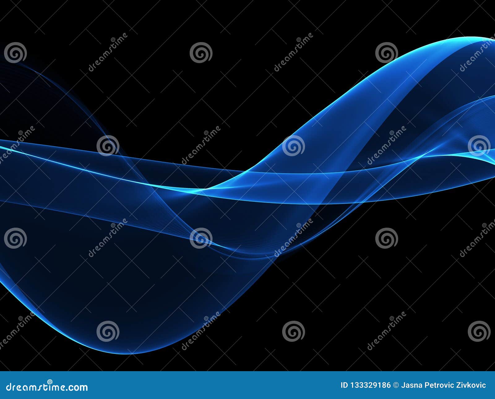 Abstract Blue Flow Wave Background Stock Illustration - Illustration of ...