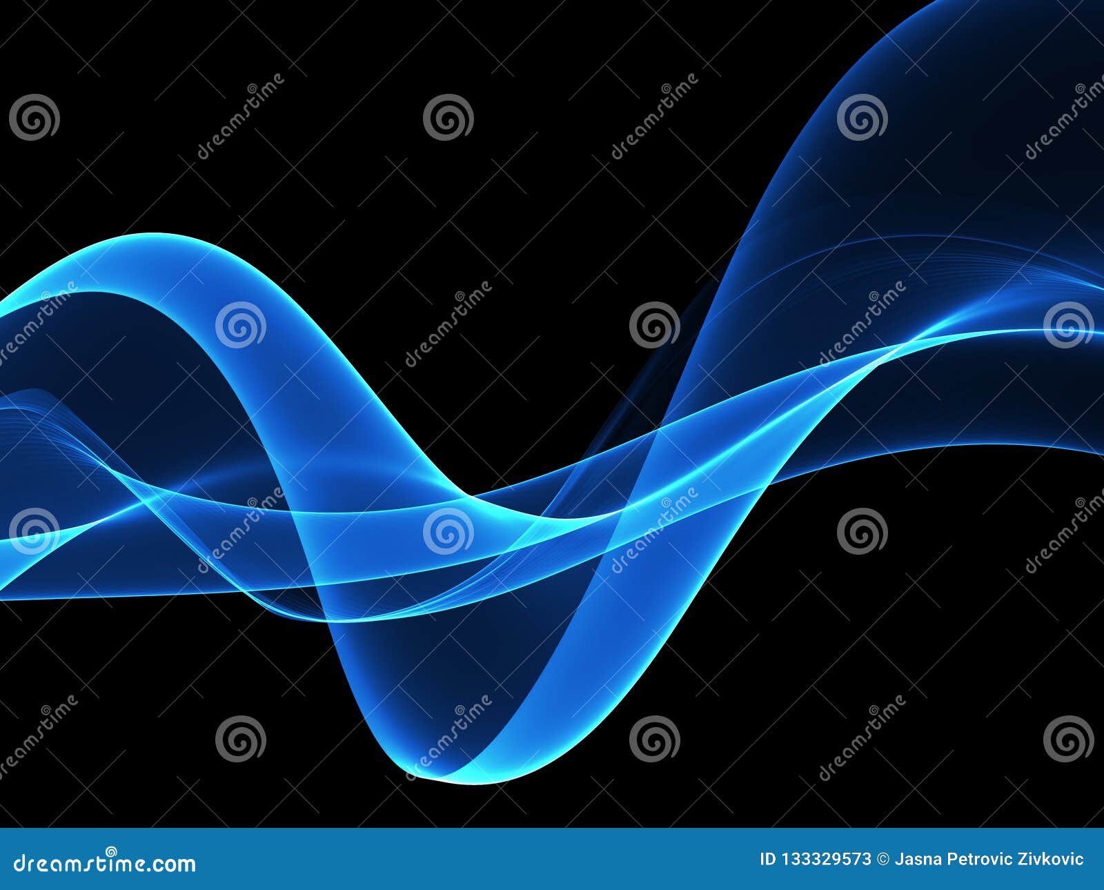 Abstract Blue Flow Wave Background Stock Illustration - Illustration of ...