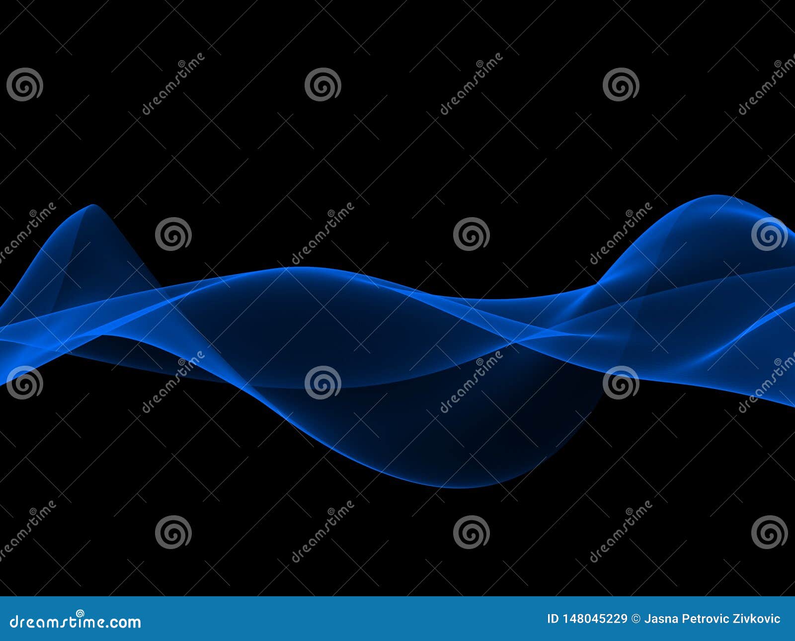 Abstract Blue Flow Wave Background Stock Illustration - Illustration of ...