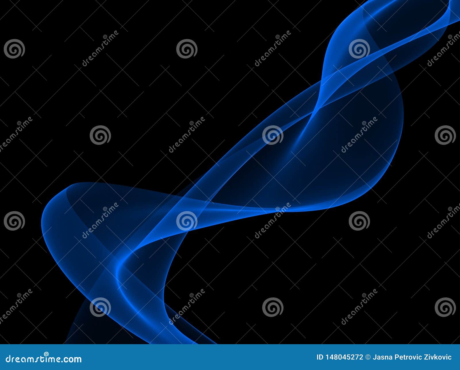 Abstract Blue Flow Wave Background Stock Illustration - Illustration of ...