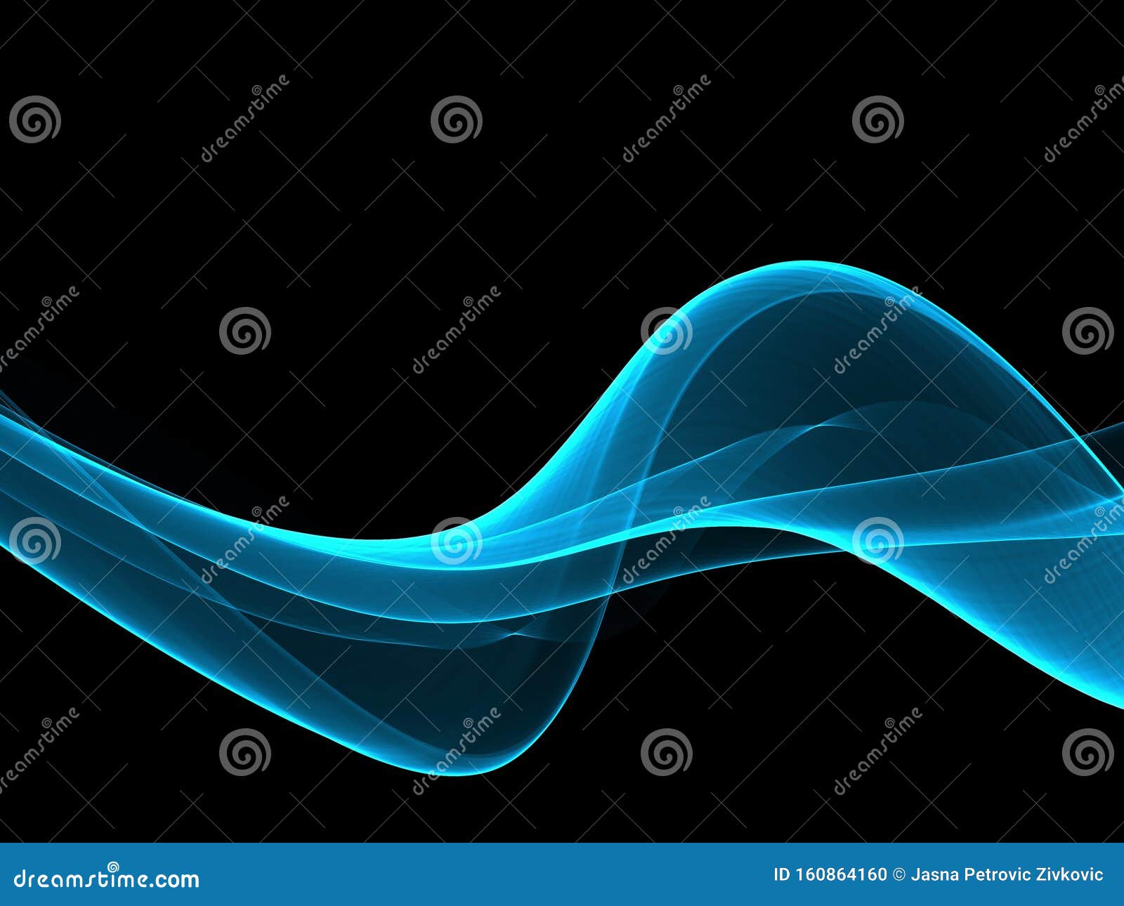 Abstract Blue Flow Wave Background Stock Illustration - Illustration of ...