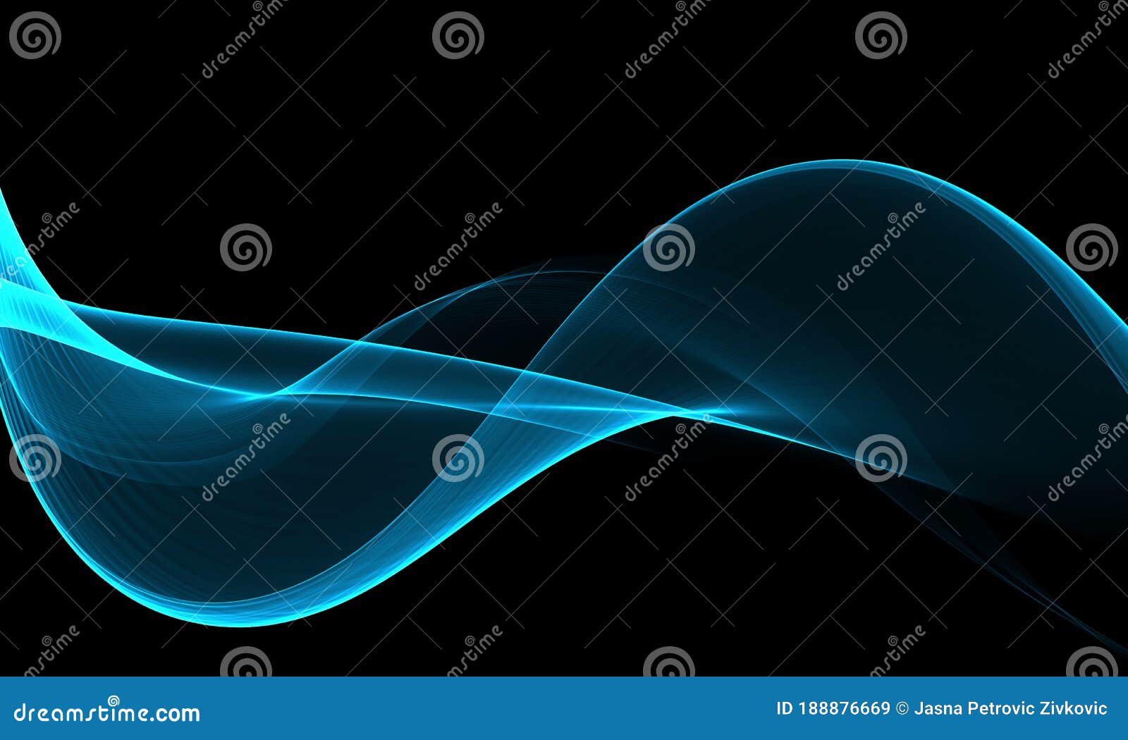Abstract Blue Flow Wave Background Stock Illustration - Illustration of ...