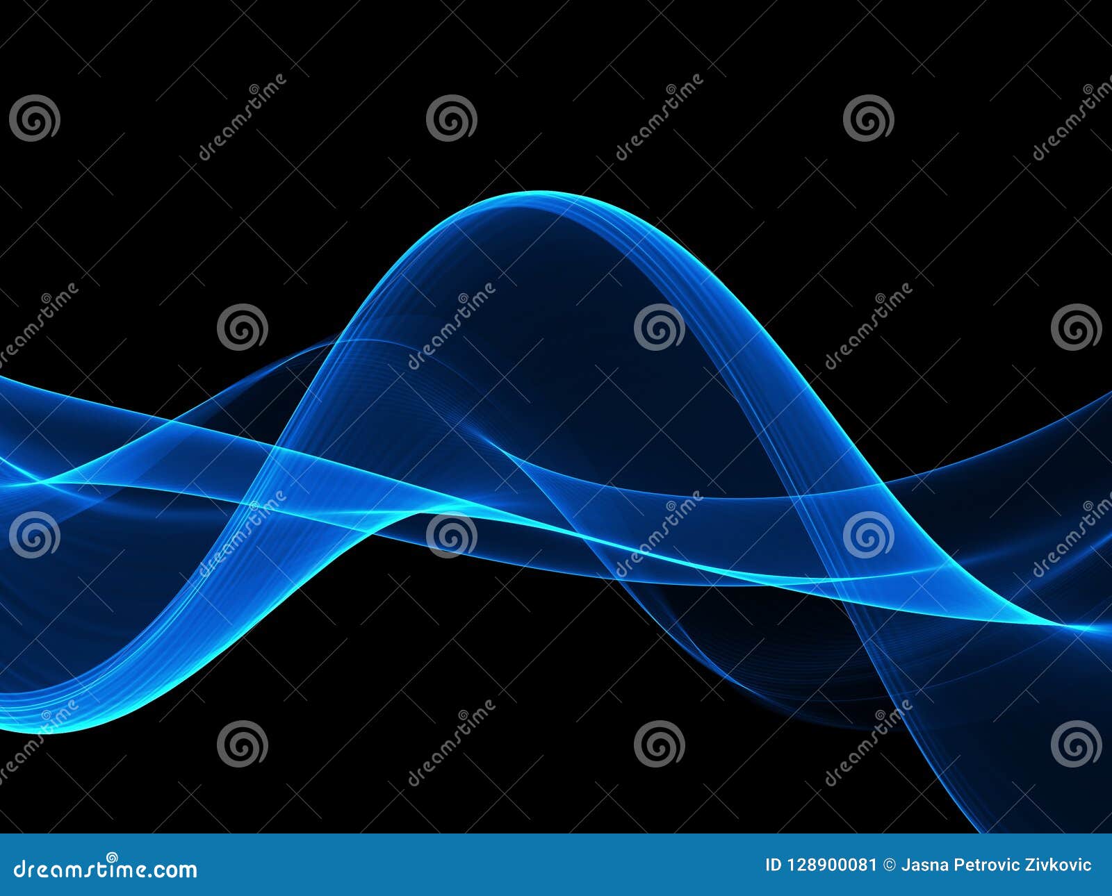 Abstract Blue Flow Wave Background Stock Illustration - Illustration of ...