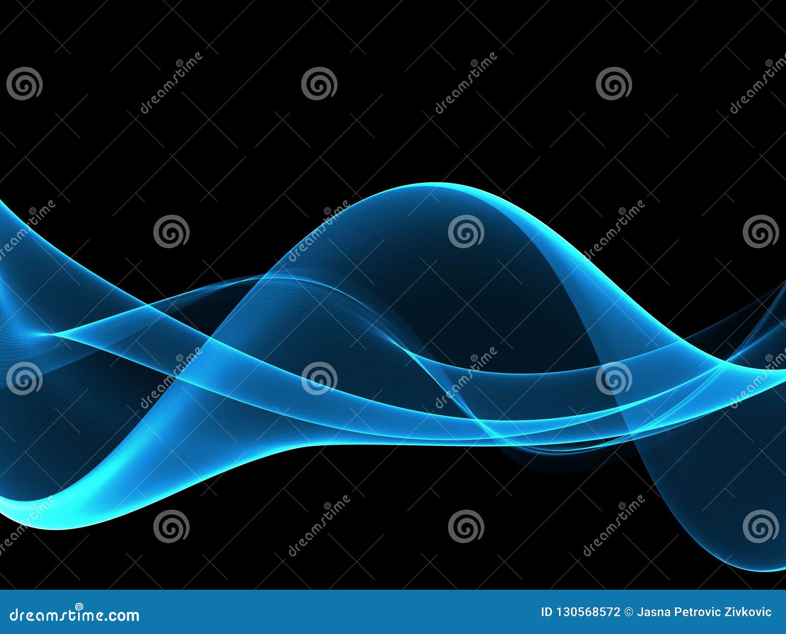 Abstract Blue Flow Wave Background Stock Illustration - Illustration of ...