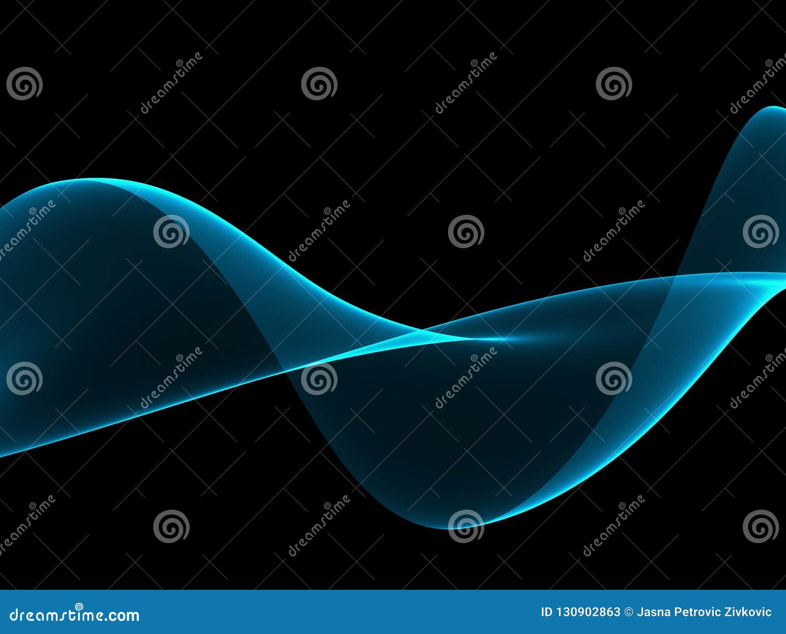 Abstract Blue Flow Wave Background Stock Illustration - Illustration of ...