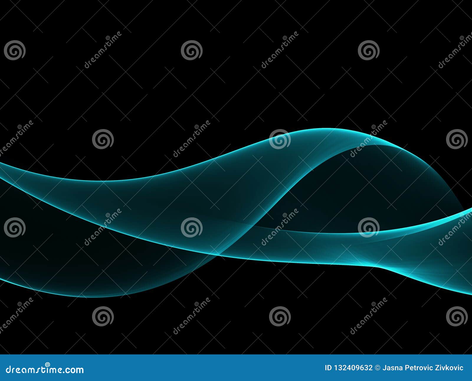 Abstract Blue Flow Wave Background Stock Illustration - Illustration of ...