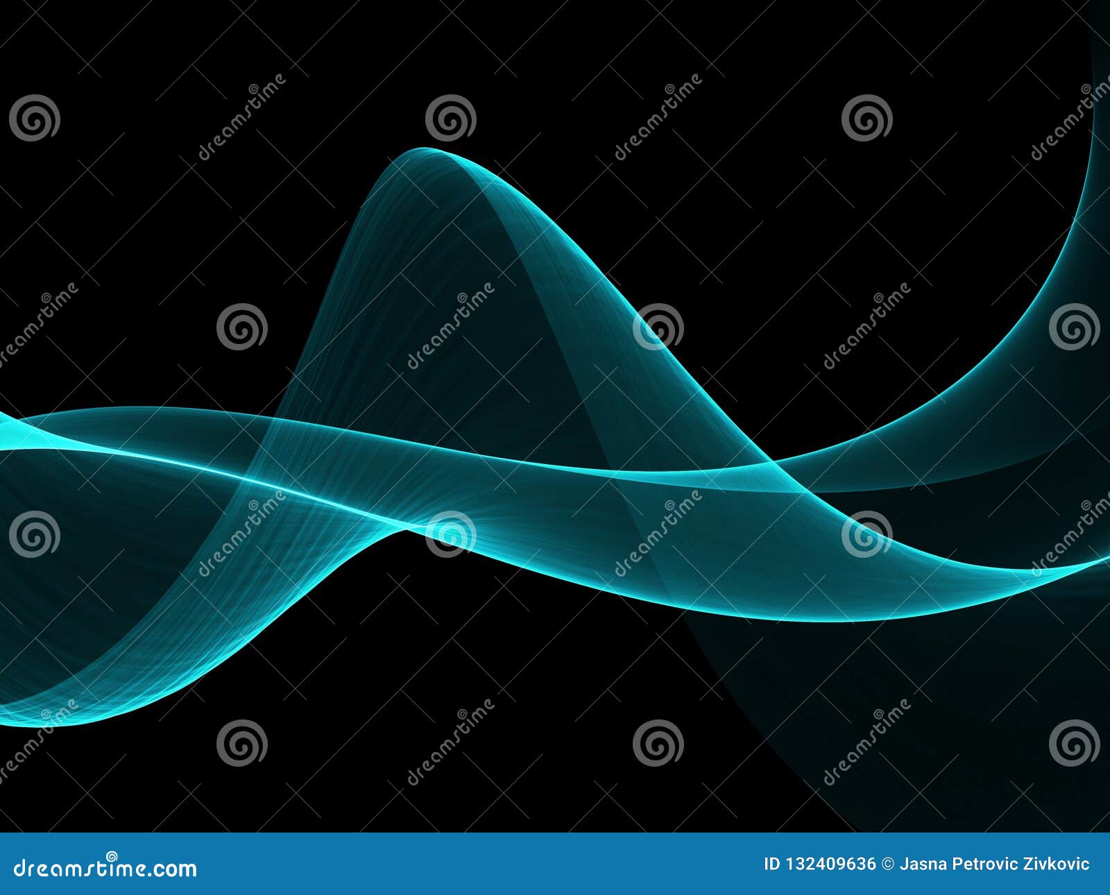 Abstract Blue Flow Wave Background Stock Illustration - Illustration of ...