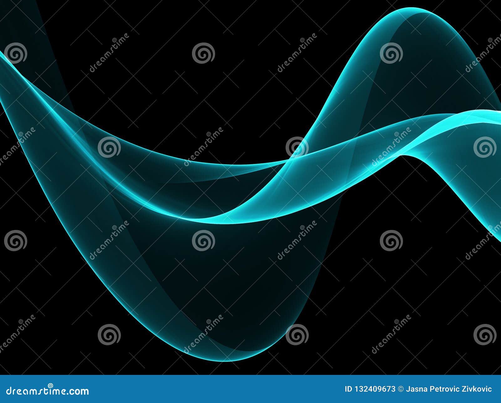 Abstract Blue Flow Wave Background Stock Illustration - Illustration of ...