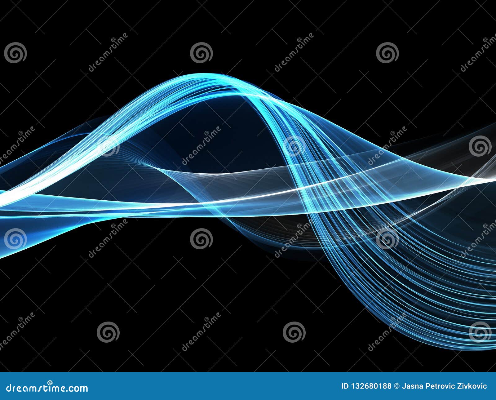 Abstract Blue Flow Wave Background Stock Photo - Image of digital ...