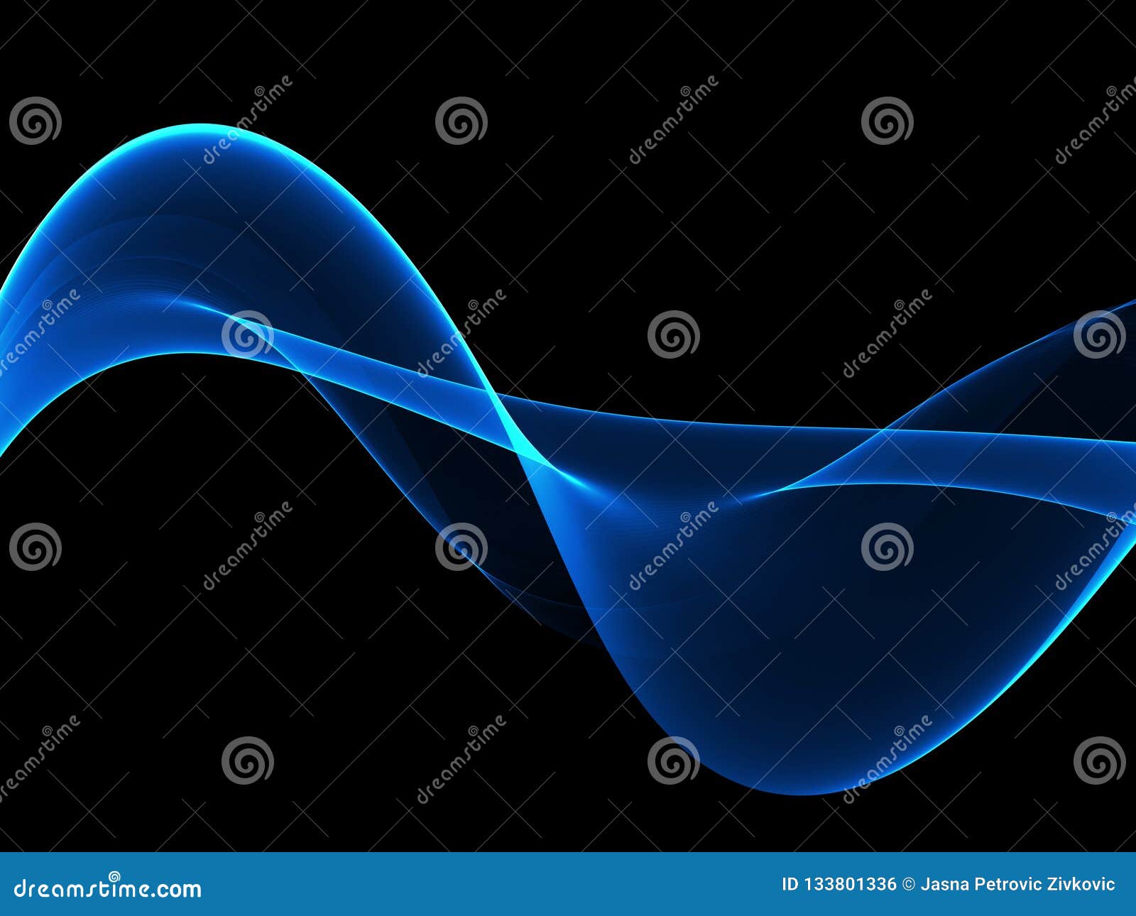 Abstract Blue Flow Wave Background Stock Illustration - Illustration of ...
