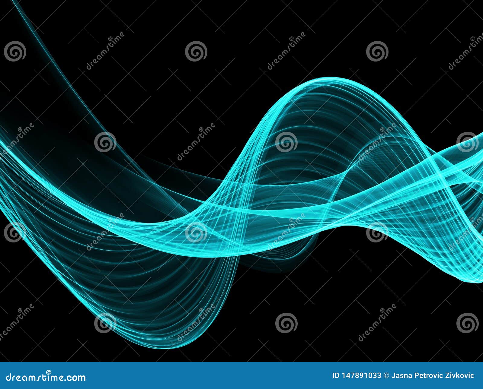 Abstract Blue Flow Wave Background Stock Illustration - Illustration of ...