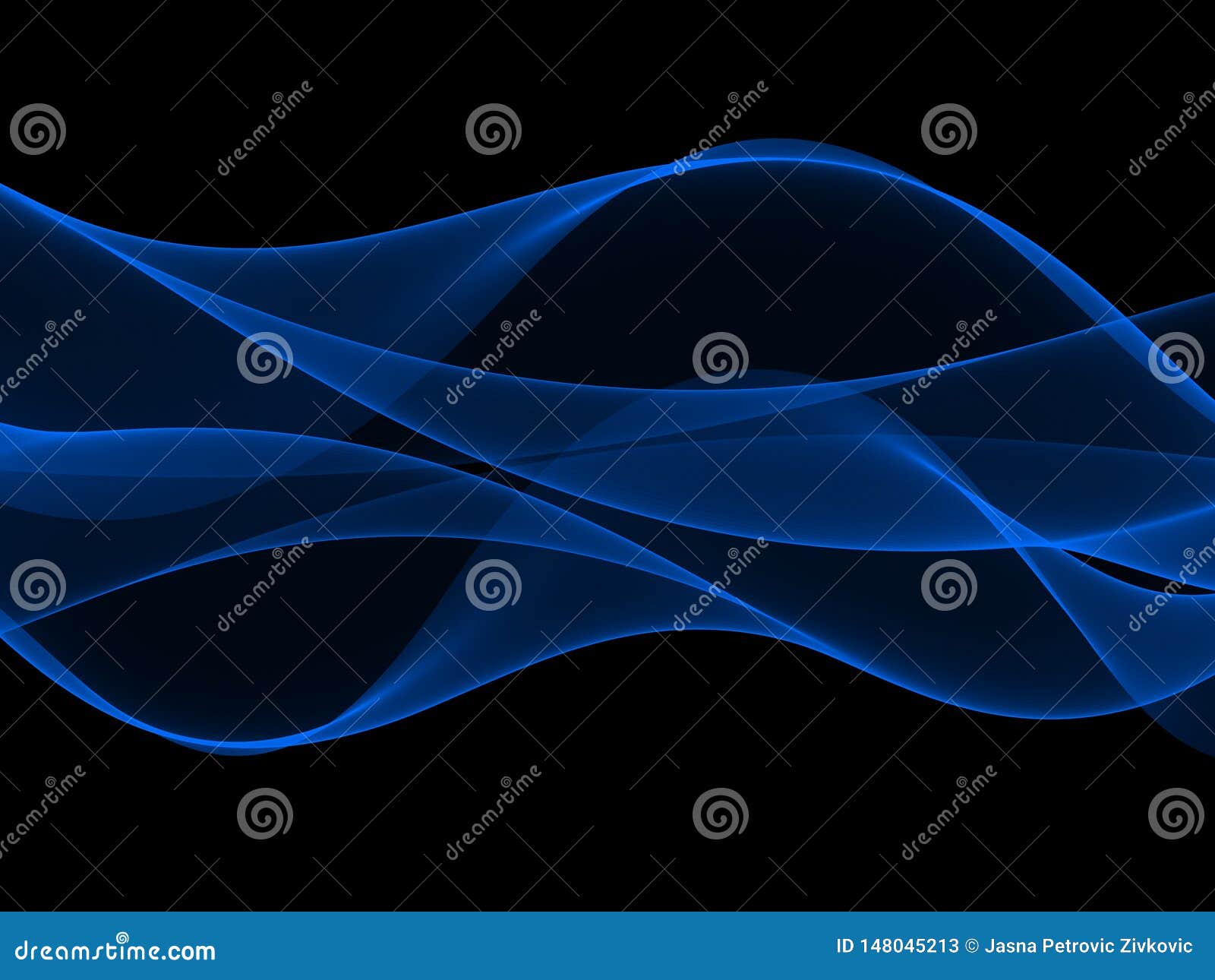 Abstract Blue Flow Wave Background Stock Illustration - Illustration of ...