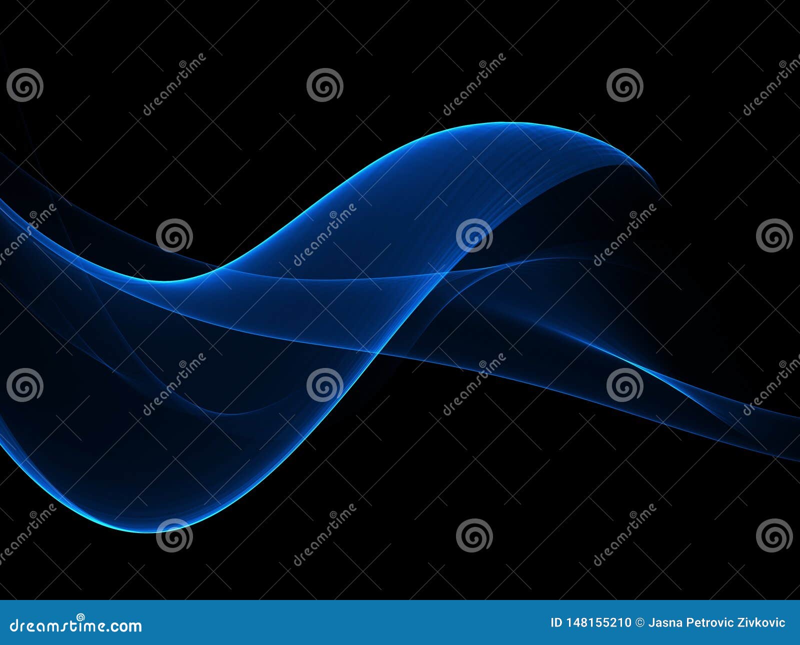 Abstract Blue Flow Wave Background Stock Illustration - Illustration of ...