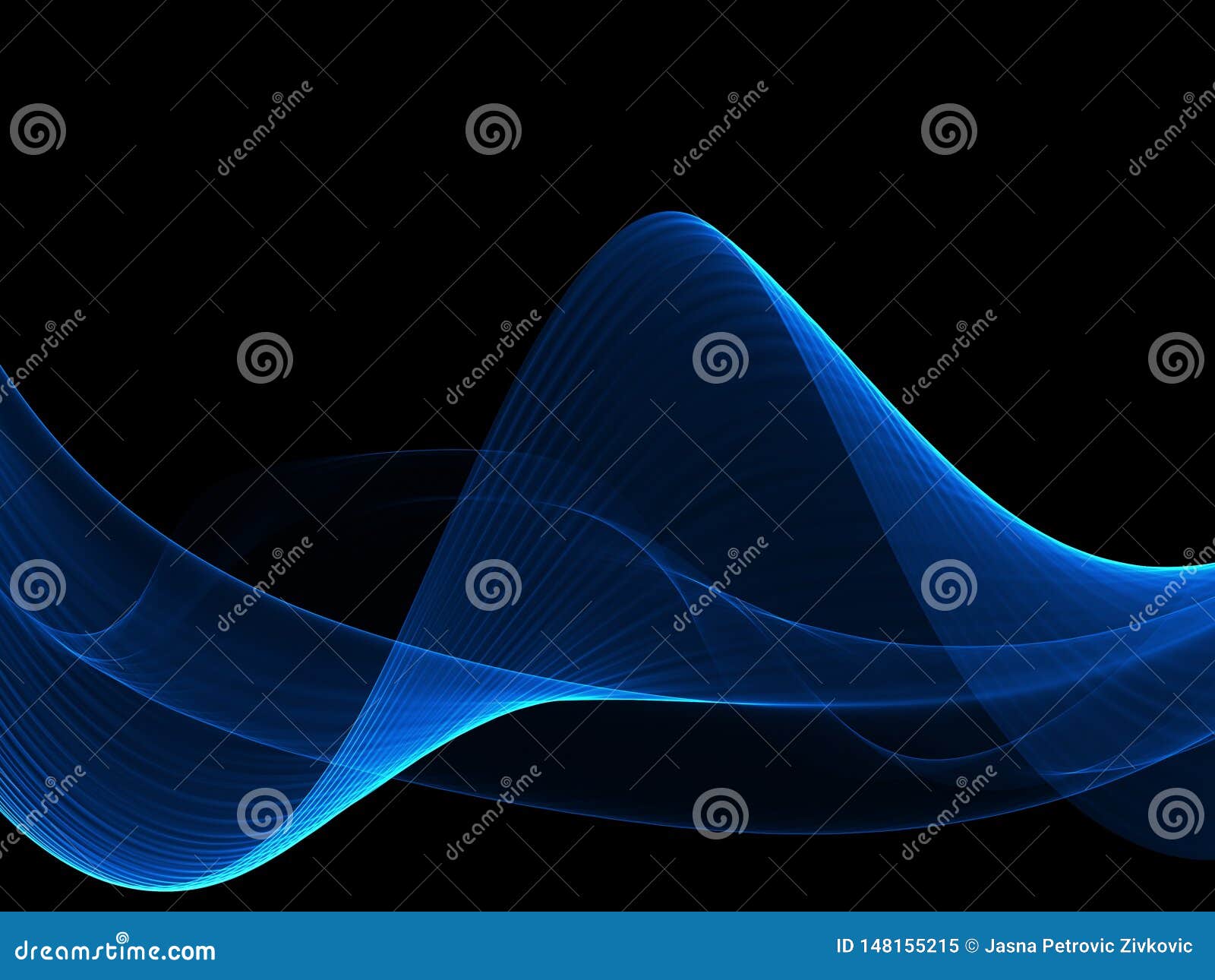 Abstract Blue Flow Wave Background Stock Image - Image of concepts ...