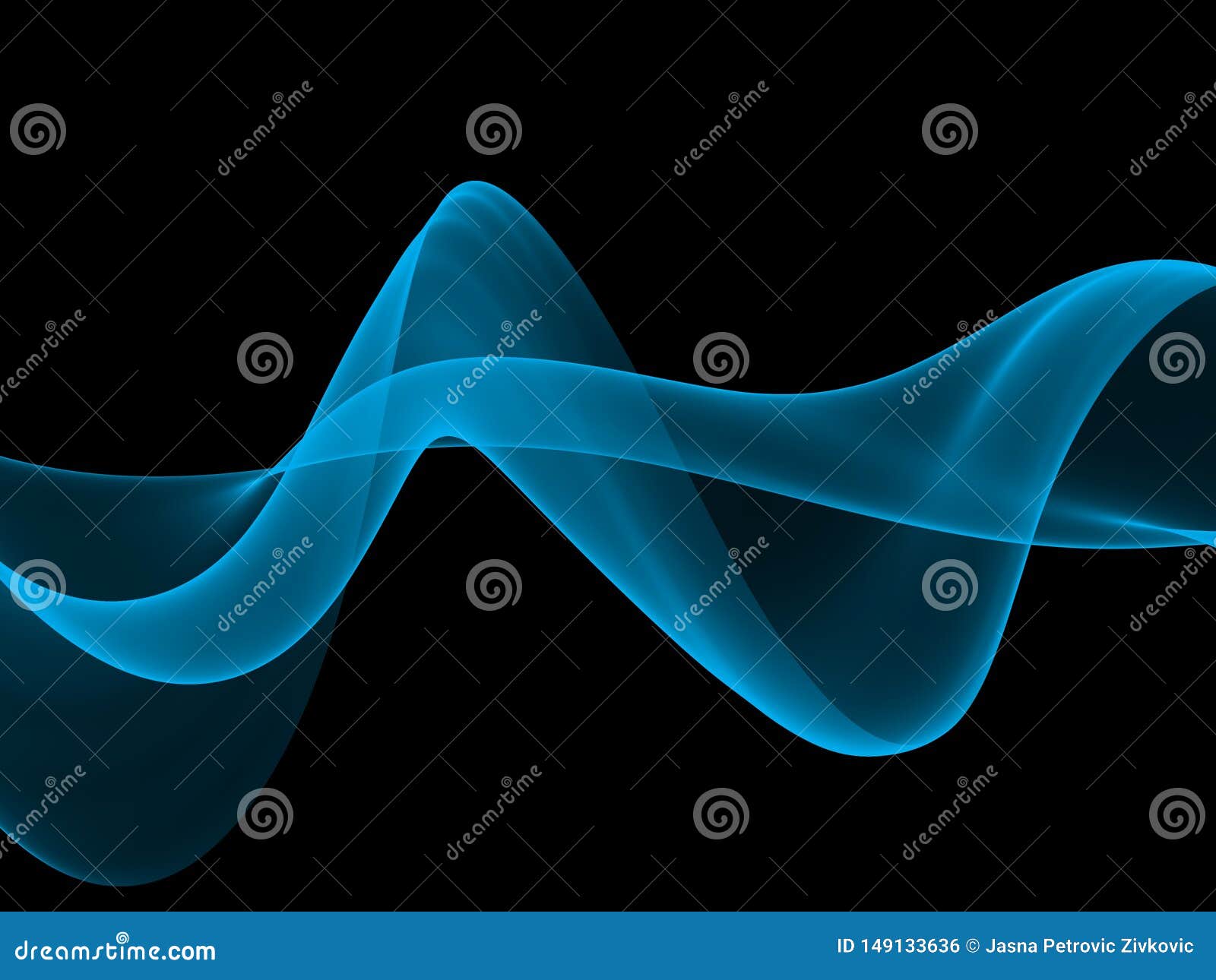 Abstract Blue Flow Wave Background Stock Illustration - Illustration of ...