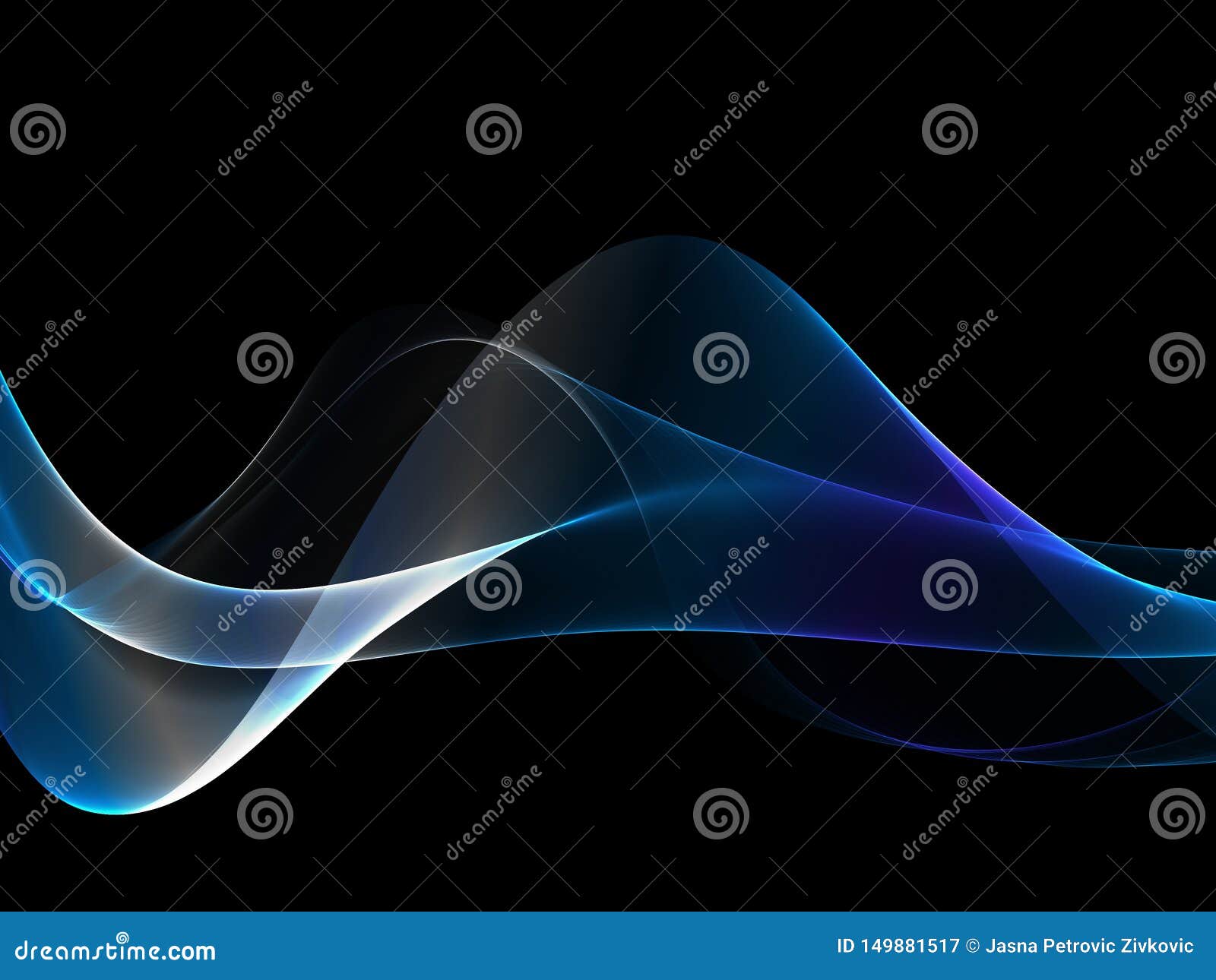 Abstract Blue Flow Wave Background Stock Illustration - Illustration of ...