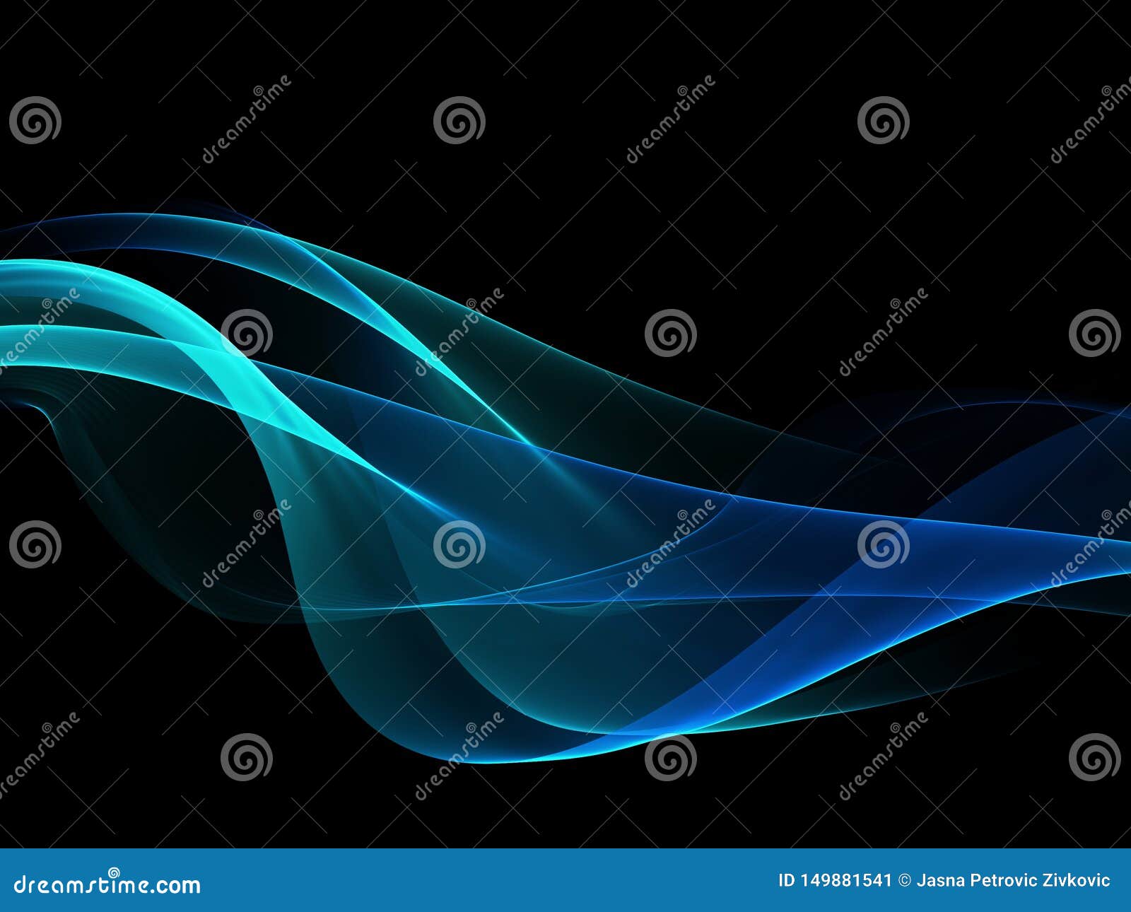 Abstract Blue Flow Wave Background Stock Illustration - Illustration of ...