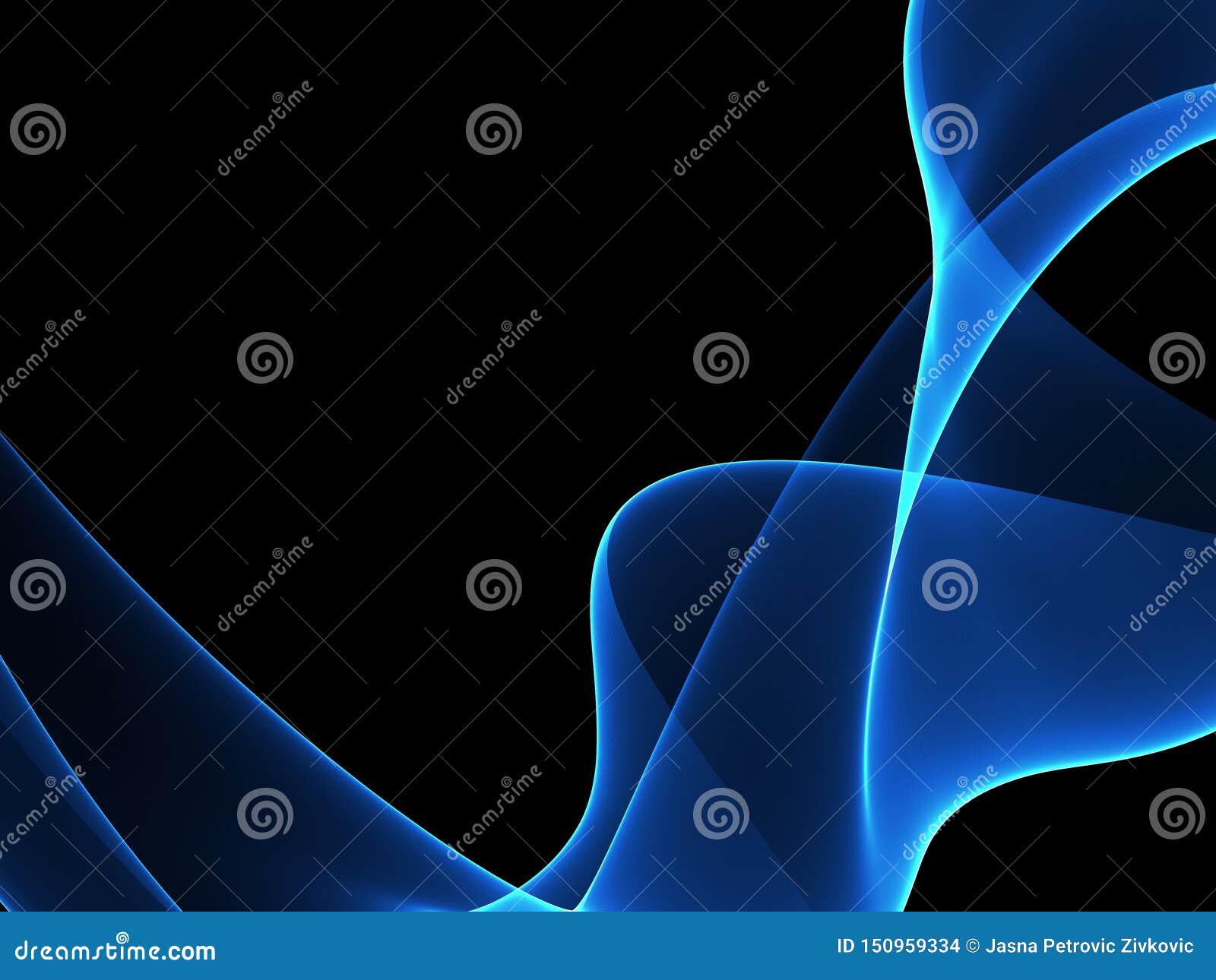 Abstract Blue Flow Wave Background Stock Illustration - Illustration of ...