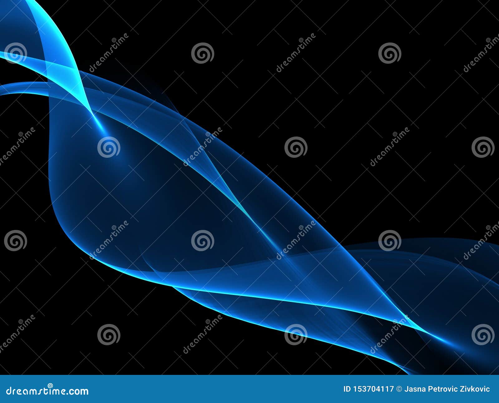 Abstract Blue Flow Wave Background Stock Illustration - Illustration of ...