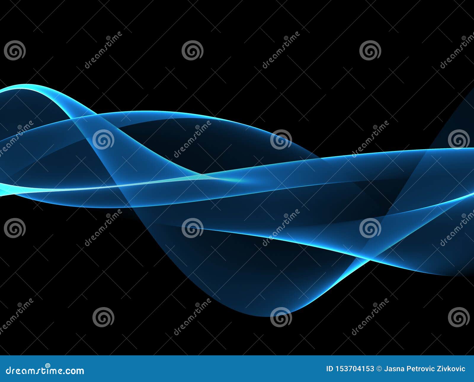 Abstract Blue Flow Wave Background Stock Illustration - Illustration of ...