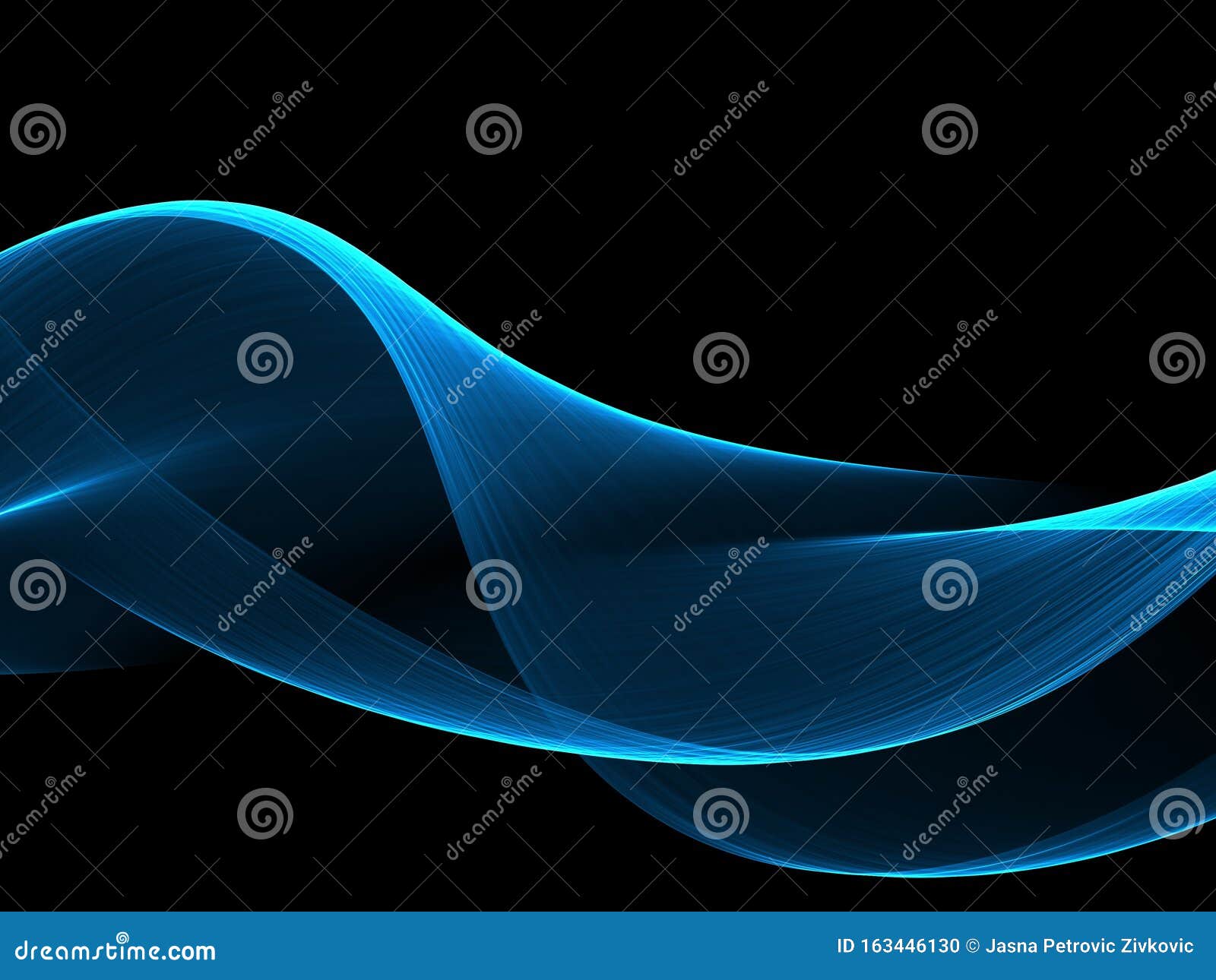 Abstract Blue Flow Wave Background Stock Illustration - Illustration of ...