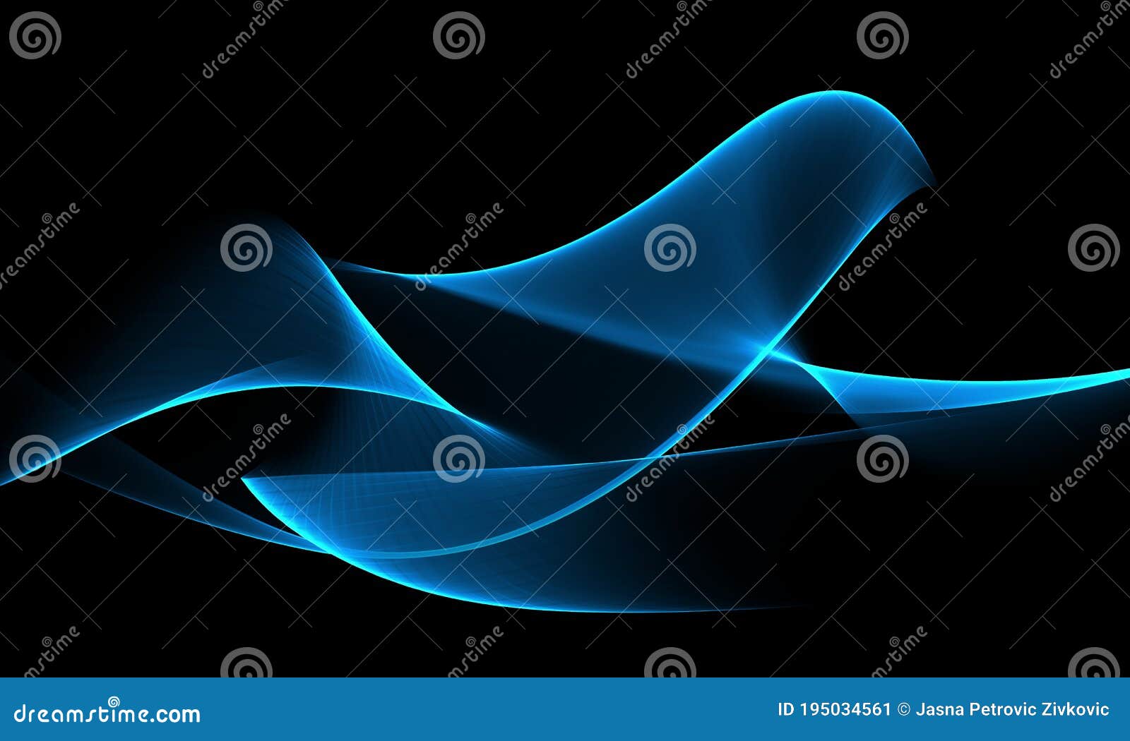 Abstract Blue Flow Wave Background Stock Illustration - Illustration of ...