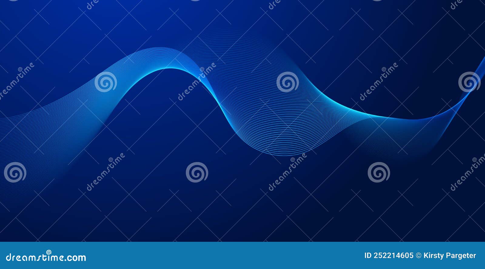 Abstract Blue Flowing Lines Banner Stock Vector - Illustration of ...