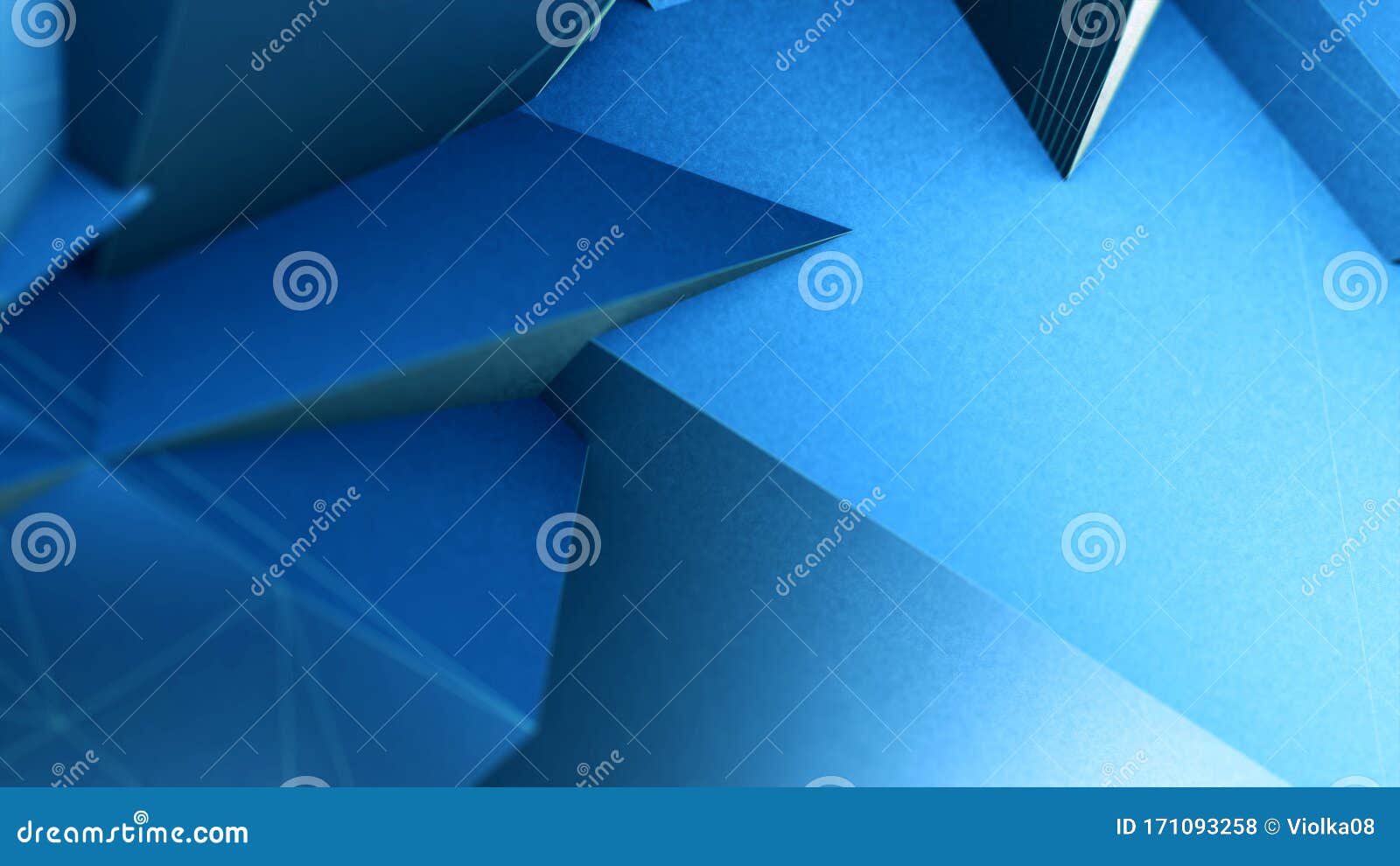 Blue Folded Paper Navigation Menu Backgrounds Vector Illustration ...