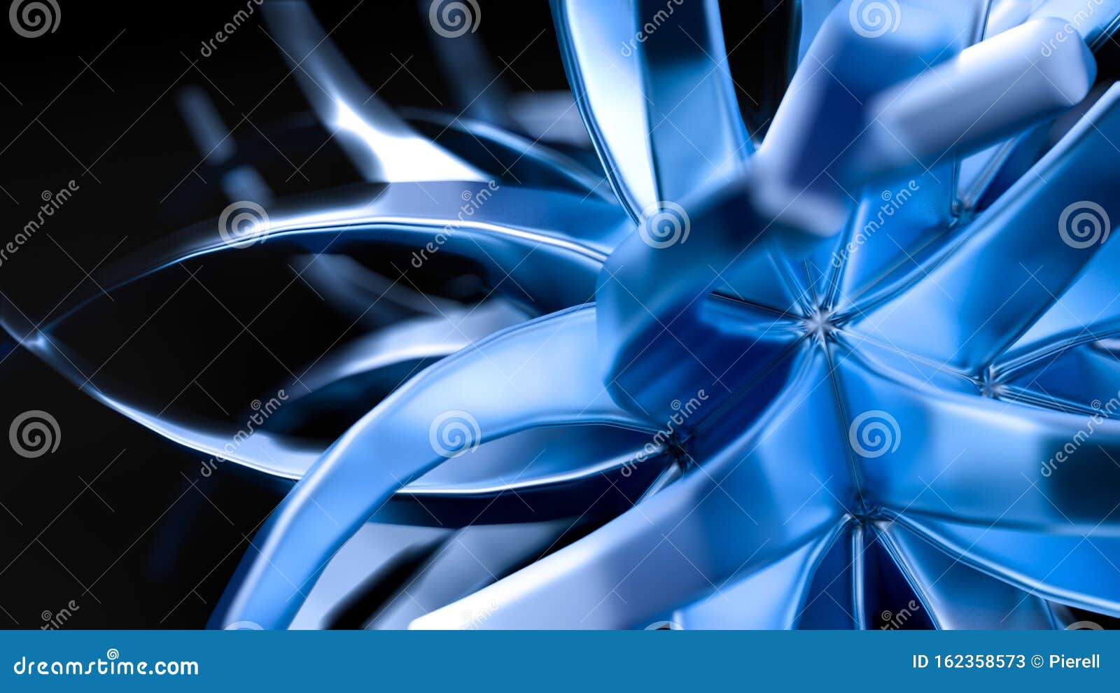 Abstract Blue Form. 3d Illustration, 3d Rendering Stock Illustration ...